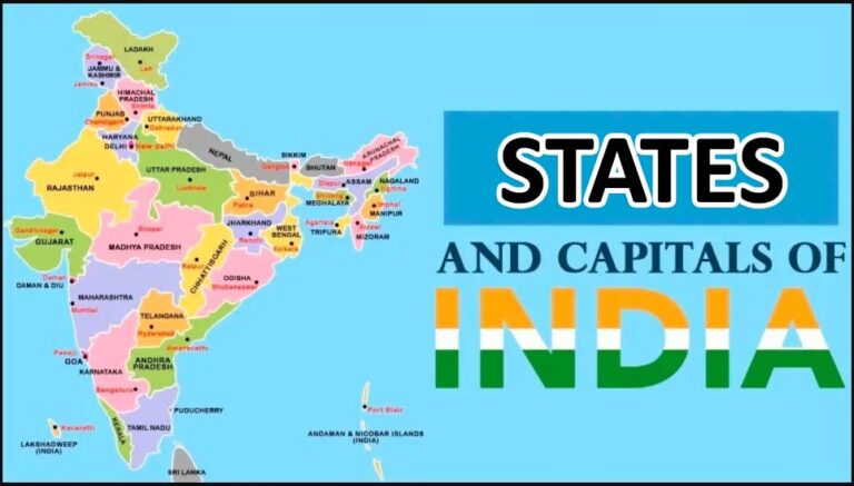 States and Capitals of India, 28 States and 8 UTs in India